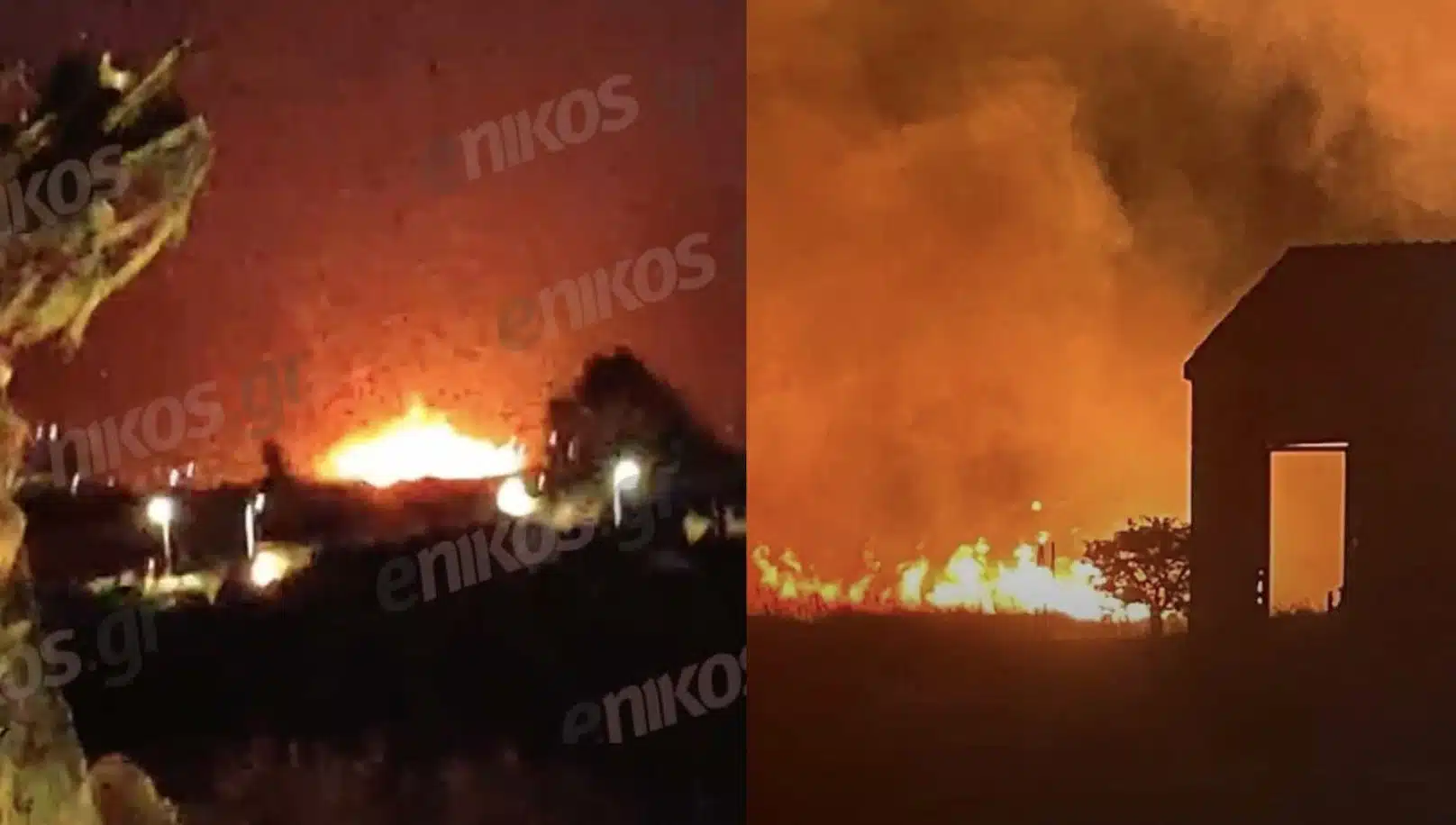 Μεγάλη φωτιά τώρα στη Σάμο μέσα στην νύχτα – Συναγερμός στην Πυροσβεστική