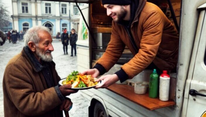 « Ε, λοιπόν… Δεν έχω λεφτά », είπε ο άντρας κοιτάζοντας το πιάτο με το ...